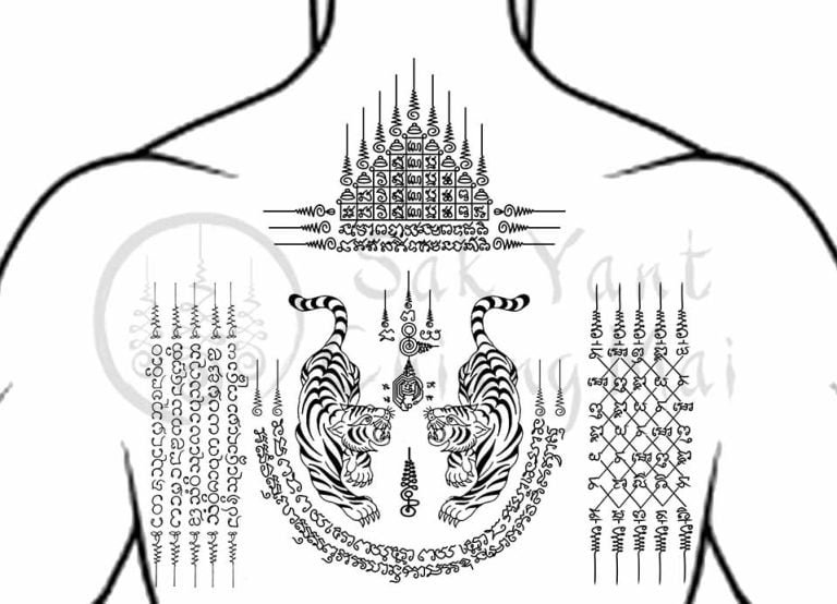 Amazing Full Back Sak Yant Tattoo Designs and Costs