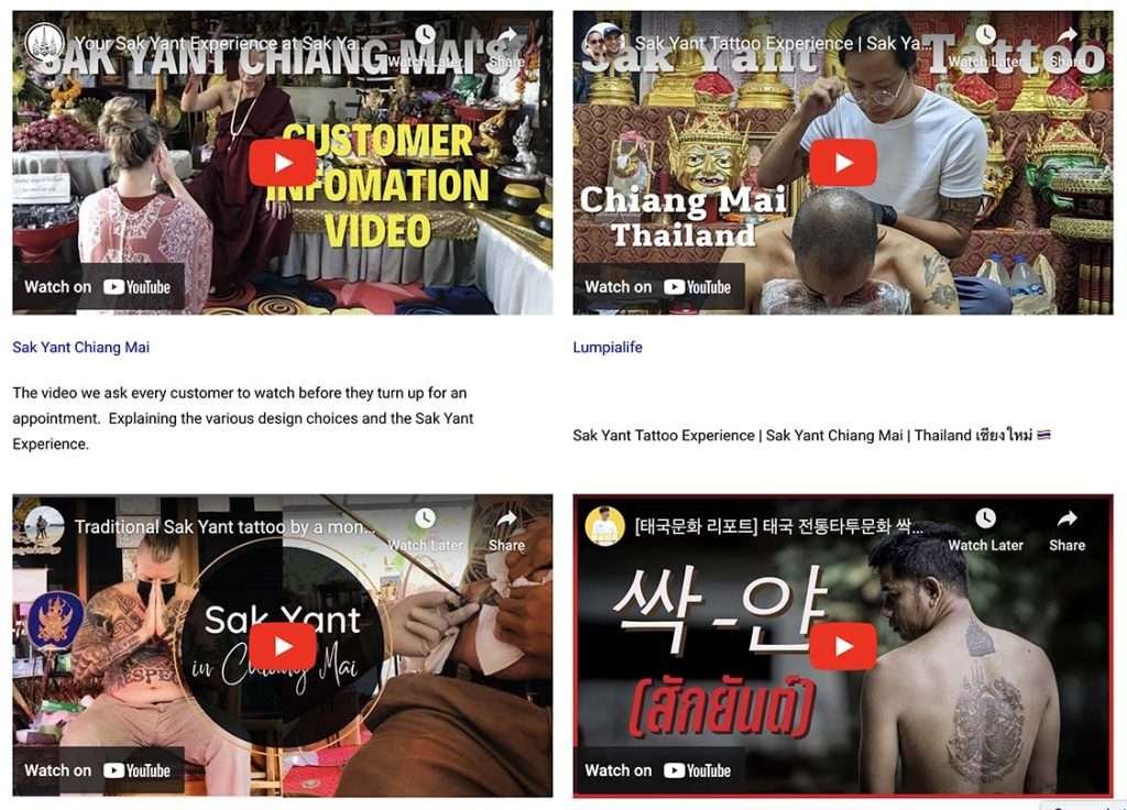 Real Sak Yant Tattoo with Blessings | From 2000 Baht ($60)