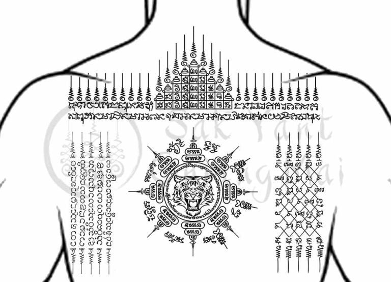 Amazing Full Back Sak Yant Tattoo Designs and Costs
